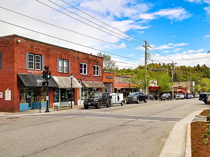 Classic Americana lives on these tree-lined streets where every building tells a story.