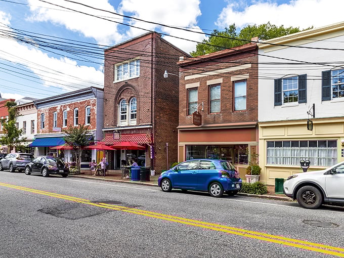 Brick buildings and tree-lined streets create the perfect setting for a peaceful afternoon stroll through downtown Chestertown.