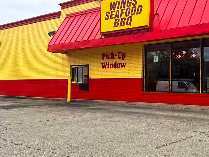 This isn't just a restaurant—it's a colorful landmark. Chicken King's bold exterior matches the bold flavors waiting inside.