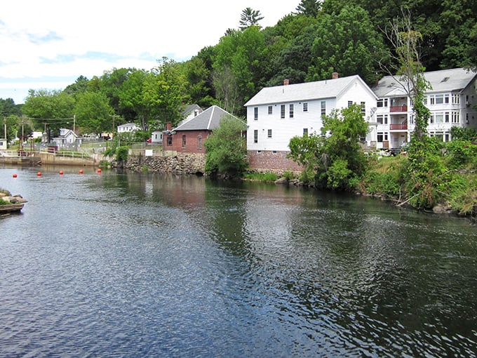 The peaceful Winnipesaukee River flows alongside Franklin's charming waterfront homes, offering scenic views that come without the scenic prices.