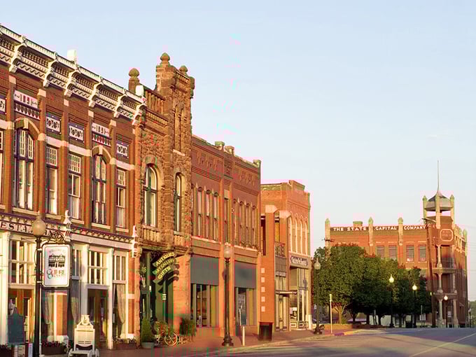 These magnificent Victorian storefronts have been standing proud since statehood, like grand old actors still commanding the stage.