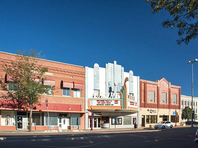 The historic Cameo Theatre stands proud downtown, a Art Deco gem that's weathered decades with style.