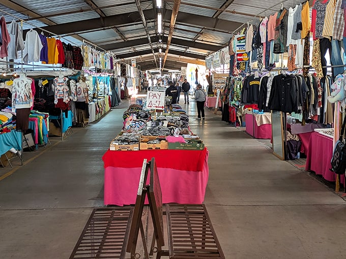 Bargain boulevard stretches as far as the eye can see. This indoor wonderland shields shoppers from Arizona's heat while they hunt for deals.
