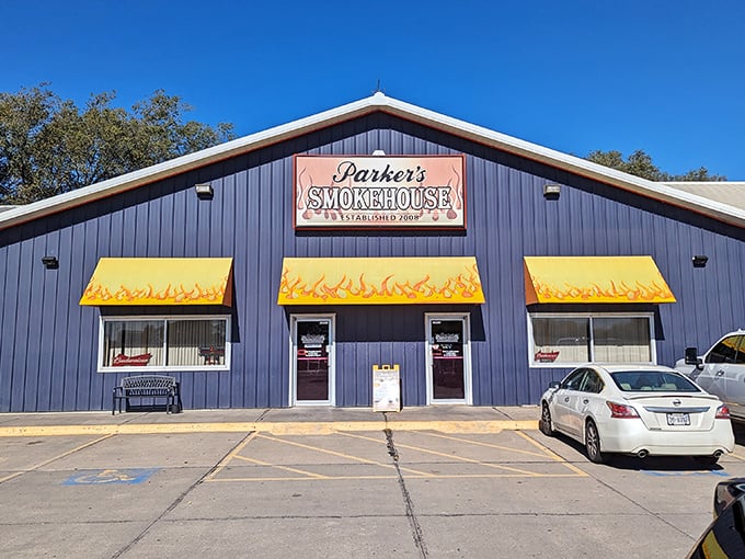 When your smokehouse looks this proud, you know the ribs inside are worth the drive.