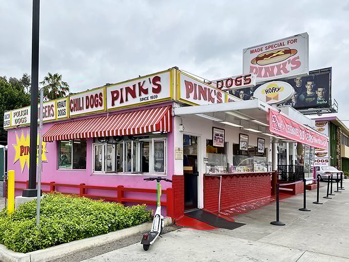 The legendary Pink's stands ready, where celebrity appetites and everyday cravings meet in perfect harmony.
