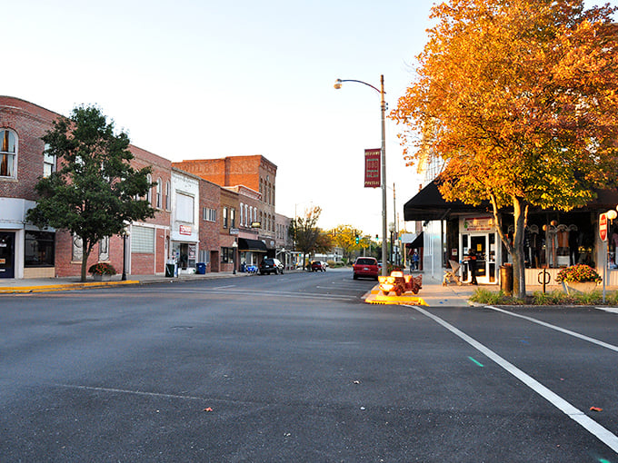 Main Street magic happens when small-town charm meets golden hour lighting in beautiful Pontiac.
