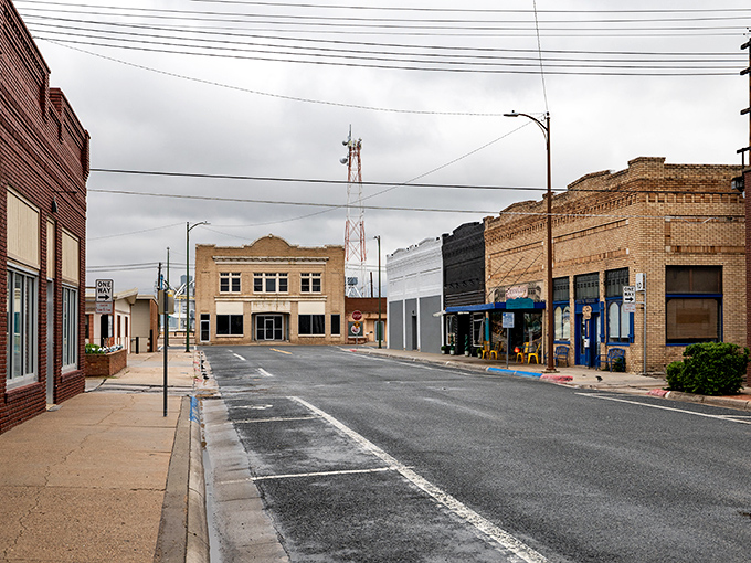 Wide streets and brick buildings whisper stories of simpler times when neighbors knew each other's names.
