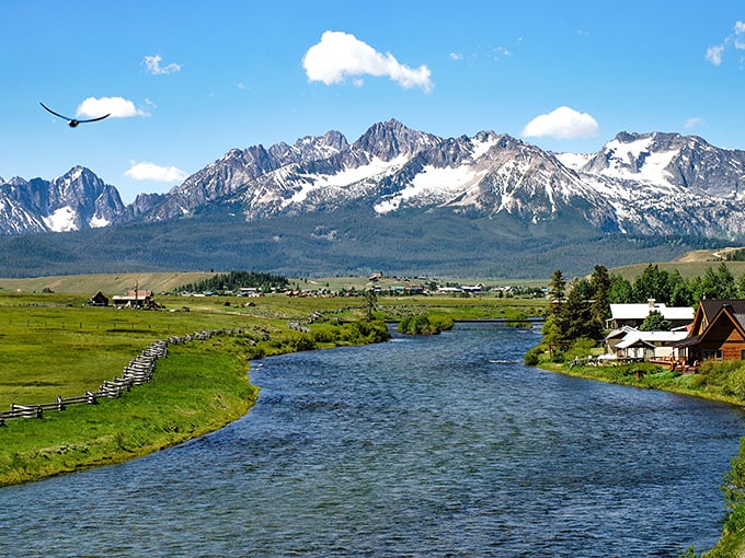 Where rivers meet mountains, Stanley creates the kind of scenery that makes you forget about your phone.