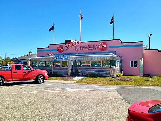 Sunshine or cloudy skies, that classic "OPEN" sign at Tilt'n Diner promises the same thing: comfort food that hugs your soul.