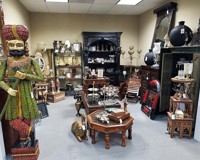 Step into this booth and you've entered a portal to colonial India – that colorful maharaja has seen more history than your high school textbook.