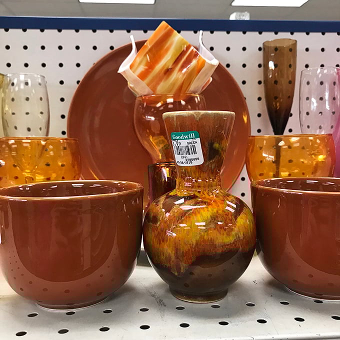 Amber-hued ceramics create a warm '70s vibe that would make any vintage-loving decorator swoon with nostalgic delight.