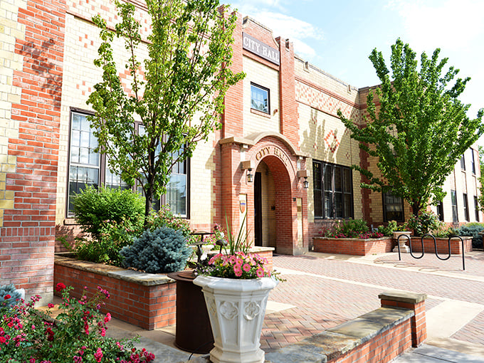 City Hall stands as a testament to Montrose's historic charm, with its distinctive brick architecture and carefully maintained flower beds welcoming visitors and locals alike.