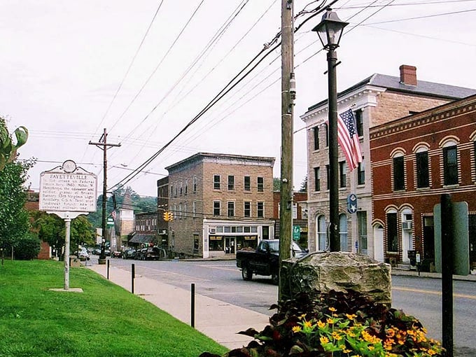 A slice of Americana where history meets modern life – Fayetteville's main street offers a postcard-perfect glimpse into West Virginia's soul.