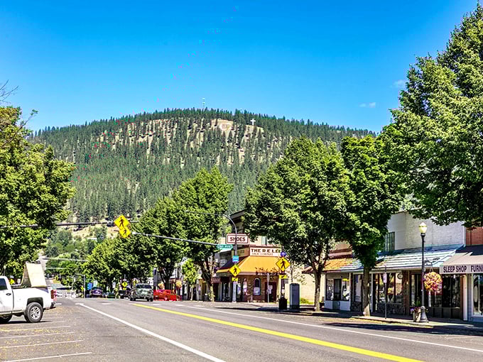 Where mountains meet Main Street – Colville's downtown offers a picture-perfect backdrop that makes retirement feel like a permanent vacation.