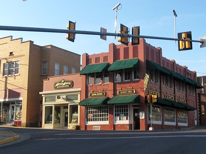 Downtown Luray stretches before you like a postcard that decided to become reality.