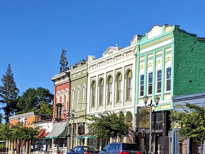 Downtown Lakeport's historic facades tell stories of simpler times. These colorful Victorian-era buildings house shops where everybody knows your name.