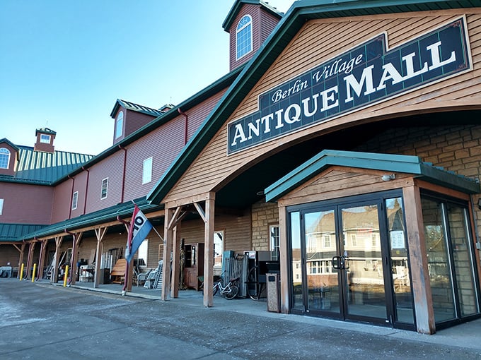 Approaching the entrance feels like stepping into a time portal disguised as a country barn – those glass doors are the gateway to thousands of memories waiting to be rediscovered.