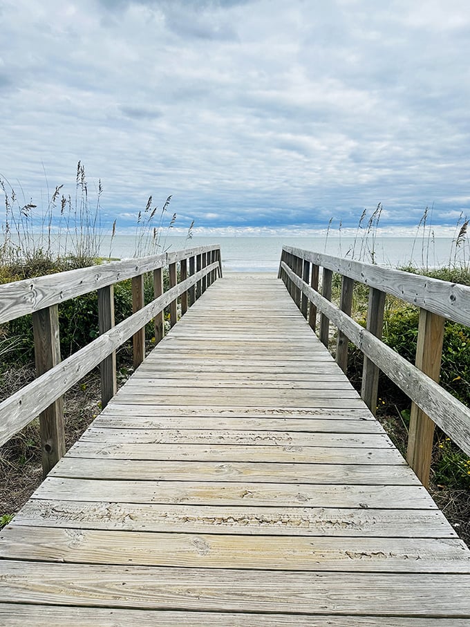 Where the Atlantic performs its daily ballet and beachgoers have more elbow room than a Texas dance hall.