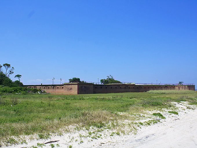 Fort Gaines stands defiantly after 160 years of hurricanes and history. These brick walls have stories to tell—if only they could talk between cannon fire.