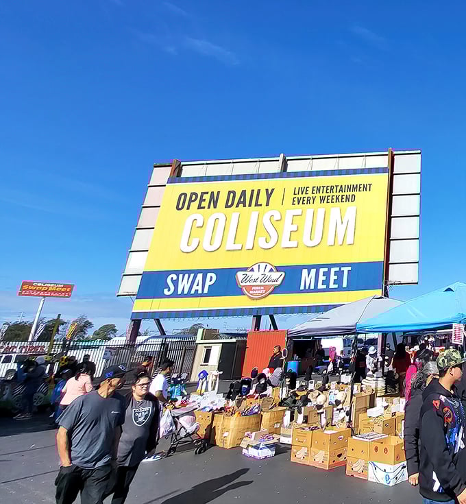 The iconic yellow sign beckons like a Vegas marquee for bargain hunters—no jackpot machines, just jackpot deals waiting inside.