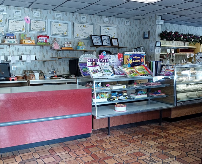 Step inside and time slows down – this isn't just a bakery counter, it's a portal to simpler days when calories didn't count.