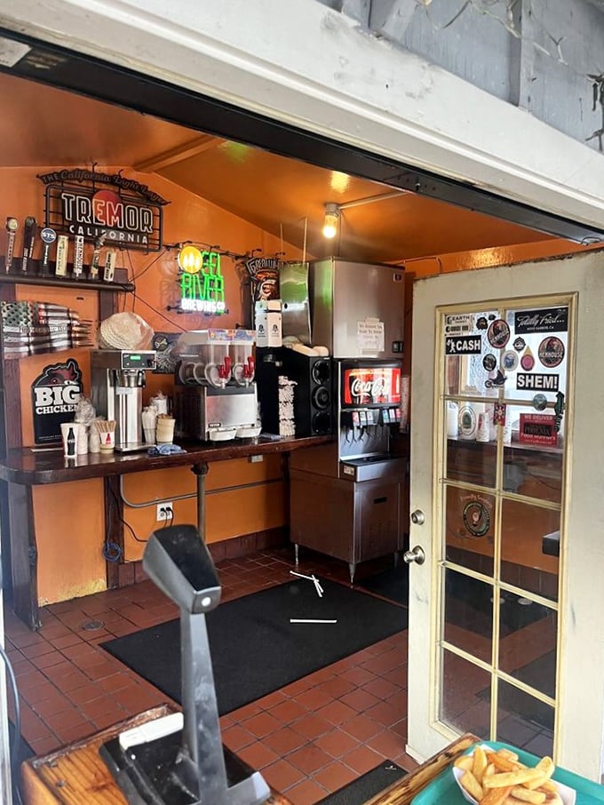 Inside Sea Pal Cove, where the coffee's hot and the fried cheesecake dreams are about to come true.