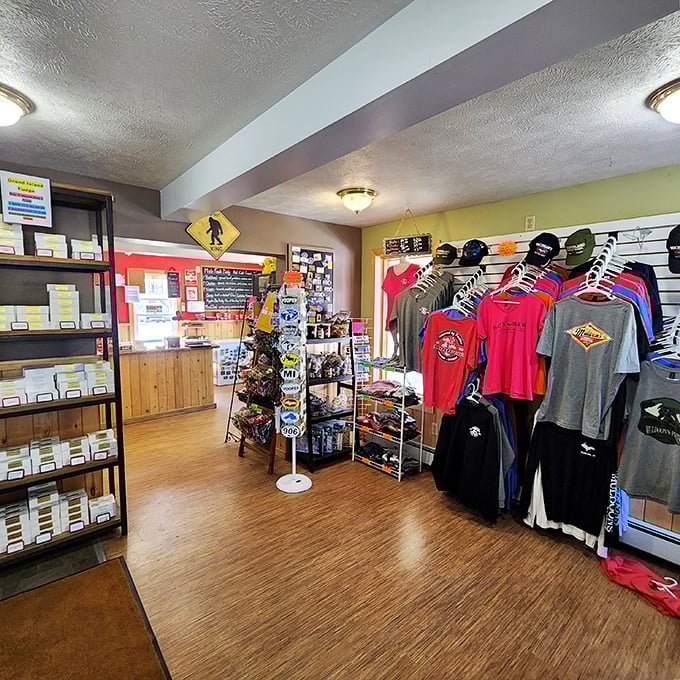 Step inside and enter pasty paradise. The gift shop area offers UP souvenirs while the real treasures await at the counter beyond.