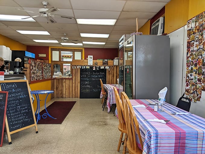 A glimpse of Eastern European paradise in Bethlehem. Those checkered tablecloths aren't just decoration – they're an invitation to settle in and stay awhile.