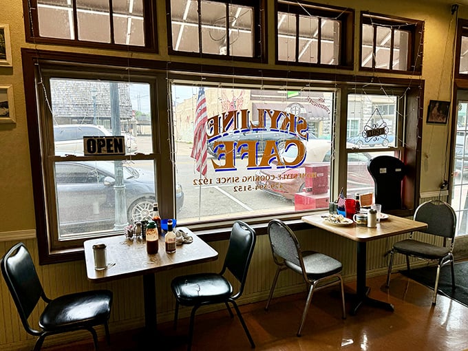 Window seats offer prime people-watching with a side of nostalgia – the perfect backdrop for your morning coffee ritual.