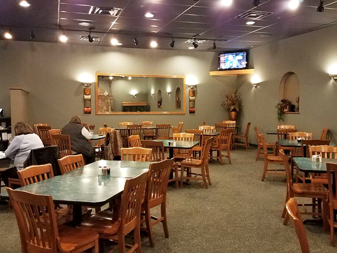 The dining room strikes that perfect balance – cozy enough for date night, spacious enough that you won't hear your neighbor's chewing symphony.