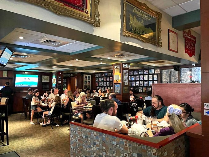 Inside, the tavern hums with life—families, friends, and fried clam pilgrims gathering where comfort meets genuine hospitality every single day.