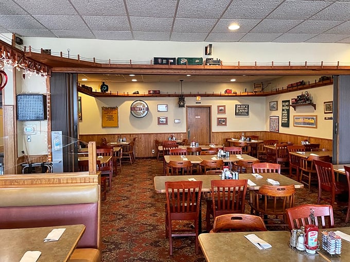 This modern interior will make you feel at home while serving you the best dishes you could ever have.