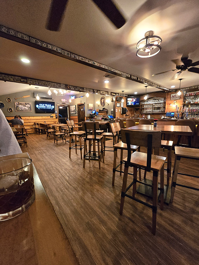 The warm wood tones and rustic charm create that perfect "everybody knows your name" vibe—minus the Cliff Clavin character at the bar.