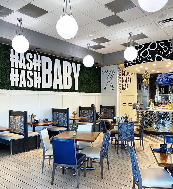 The "#HASHBABY" wall announces you've arrived somewhere special. This isn't your grandparents' breakfast joint—unless your grandparents were incredibly cool.