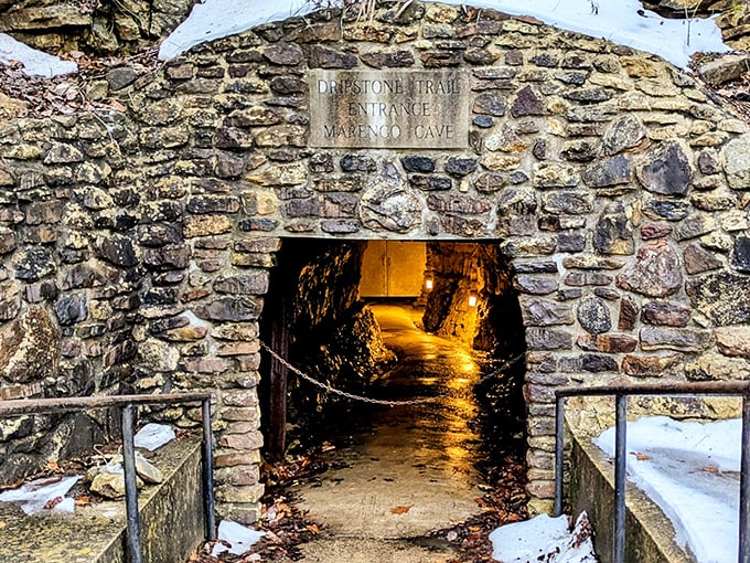 Your portal to another world sits behind this modest stone entrance, like Narnia but with better climate control.