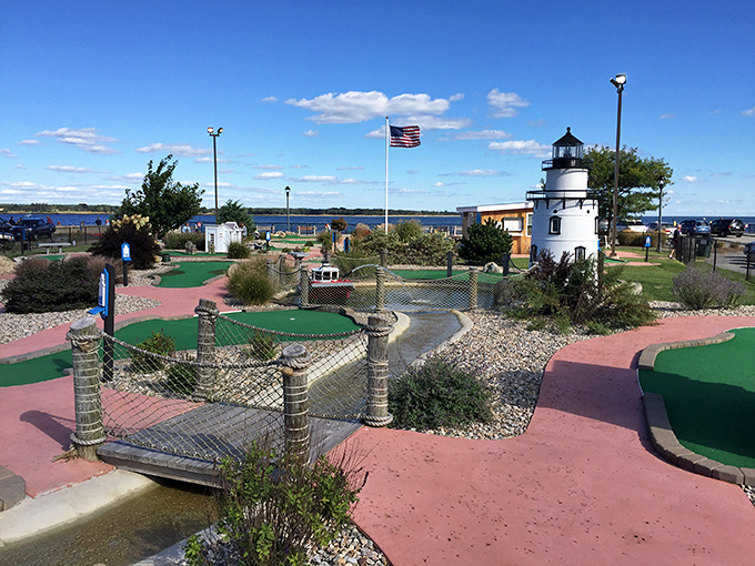 Mini-golf where lighthouses don't just guide ships—they guide your putt. The perfect activity for when you want to feel competitive without actually breaking a sweat.