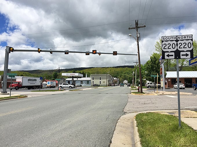 At this unassuming crossroads, adventures begin. Route 220 might not be Route 66, but in Highland County, it's the gateway to mountain magic.