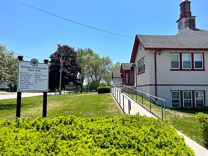 Plainfield's Town Hall: where local democracy happens without the drama of a reality TV boardroom.