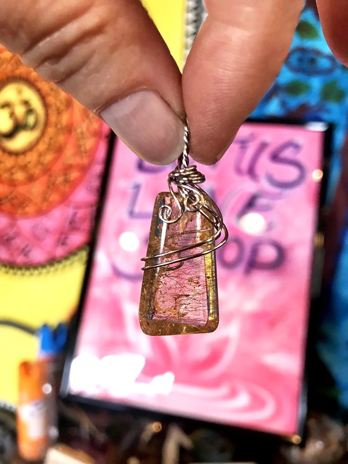 This wire-wrapped crystal isn't just jewelry—it's someone's Louisiana daydream captured in stone, ready to become part of your story.