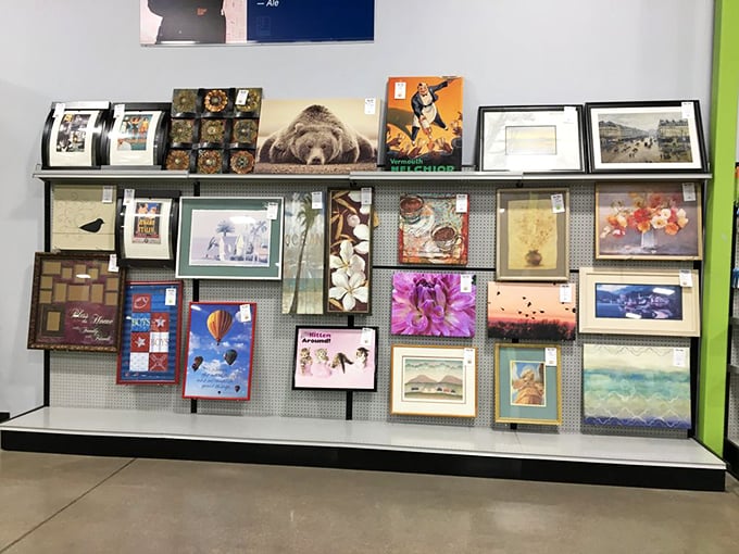 Wall art for every taste—from majestic bears to delicate florals. One person's discarded decor becomes another's conversation piece.