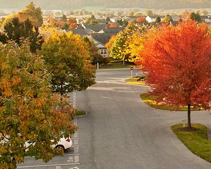 When autumn paints Garden Spot Village, it doesn't hold back on the color palette—Mother Nature goes full Picasso.