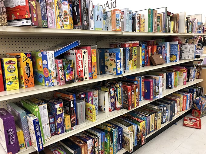 Board game heaven! From Monopoly to mystery games, this aisle promises family fun nights without breaking the bank.