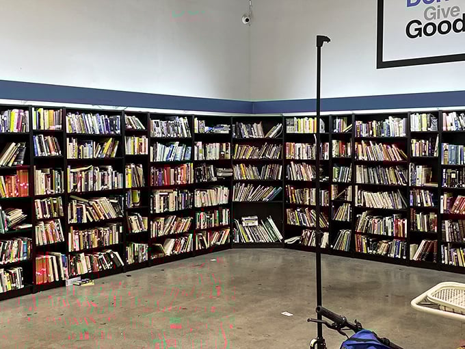 Literary heaven awaits the patient browser. Shakespeare rubs shoulders with Stephen King while cookbooks whisper recipes of dinners past.