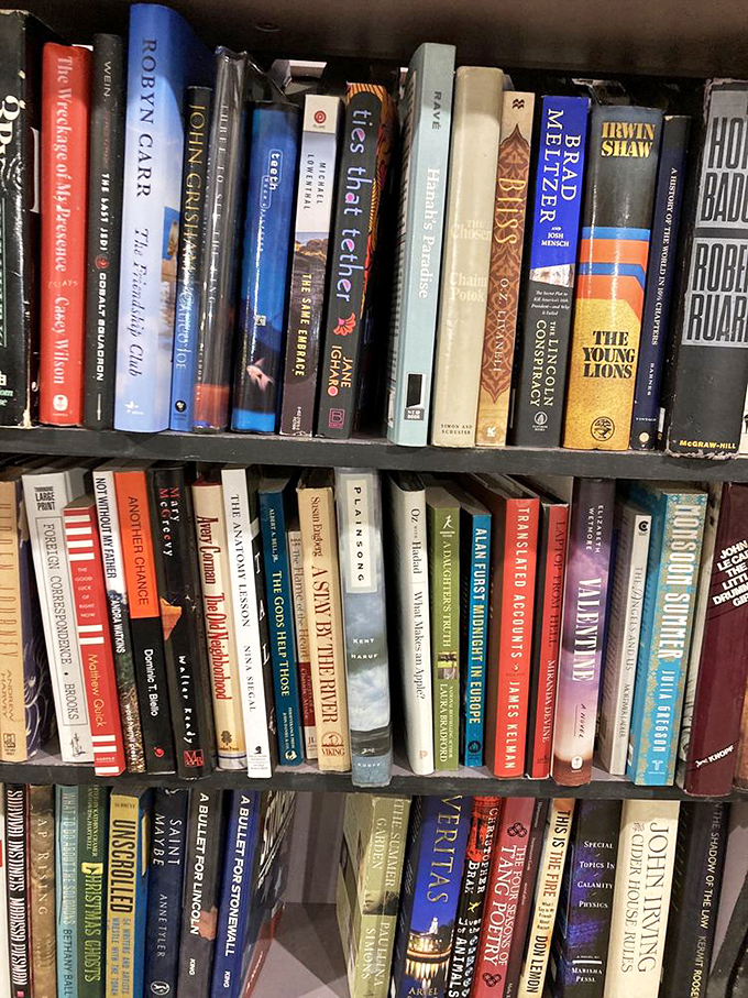 Bookworms rejoice! These shelves hold everything from forgotten classics to quirky cookbooks, each with stories beyond their pages.