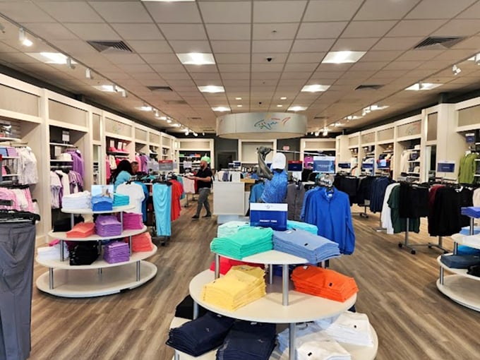 A rainbow of polo shirts that would make any country club jealous – and at prices that won't require a membership.