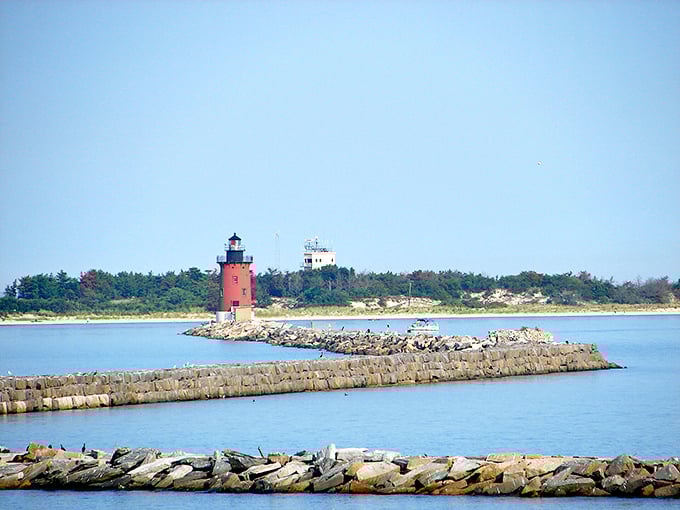 Where stone meets sea in a centuries-old dance. The breakwater stretches toward the horizon, leading visitors on a journey to Delaware's maritime heart.