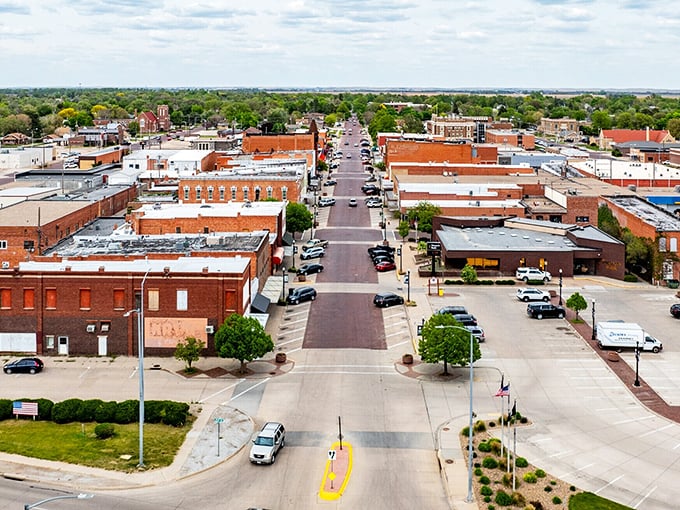 From this bird's-eye view, Lexington reveals itself as a perfectly arranged grid of possibility. Nebraska's version of urban planning at its finest.