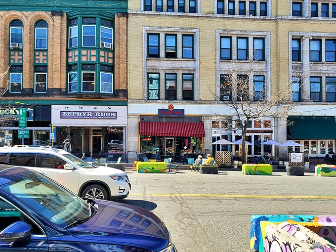 These storefronts aren't just buildings—they're time machines with retail therapy. The kind of therapy that's actually fun.