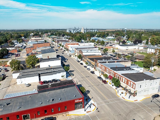 Osage from above reveals the secret to its appeal—a perfect balance of community closeness and breathing room. No sardine-can living here!