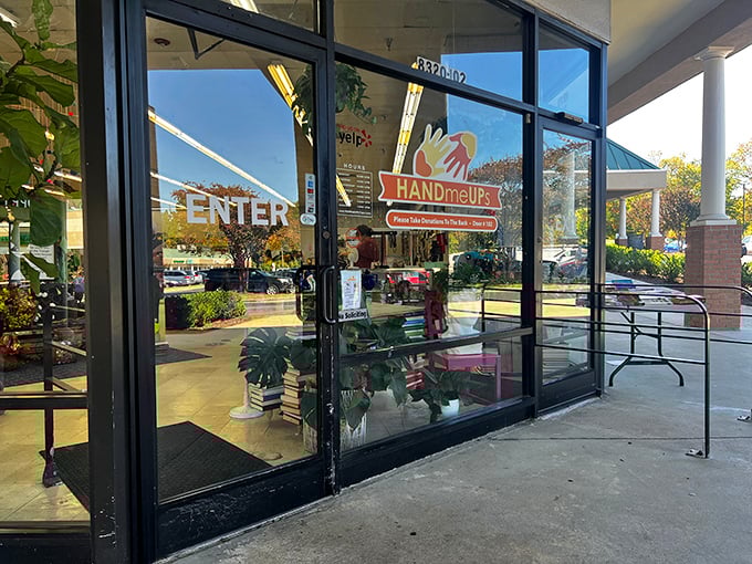 "ENTER" indeed—this doorway might as well say "Abandon all budget restraint, ye who venture here" for dedicated thrifters.